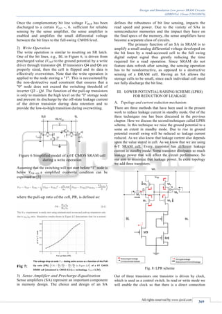 Design and Simulation Low power SRAM Circuits | PDF