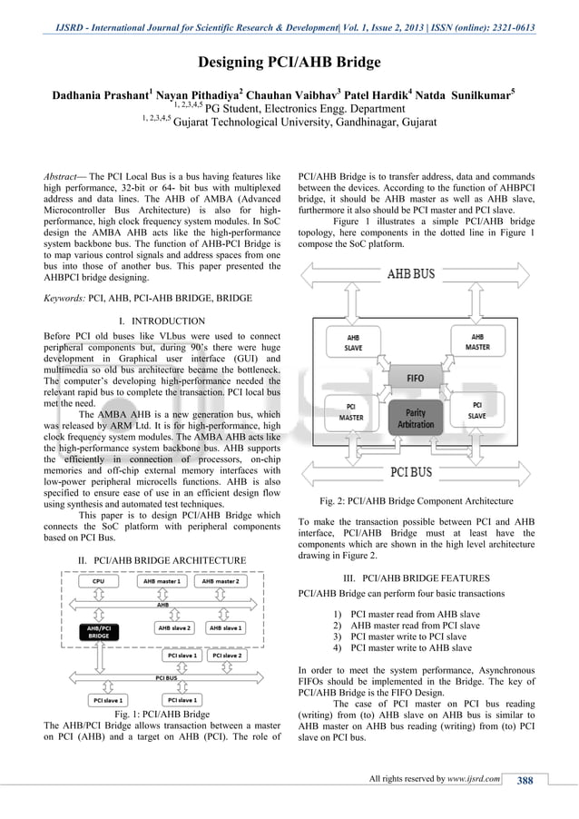 Designing PCI/AHB Bridge | PDF