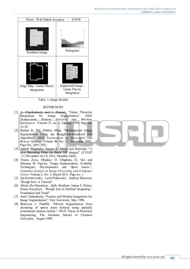 Rough Set based Natural Image Segmentation under Game Theory Framework