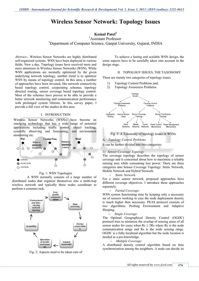 Wireless Sensor Network: Topology Issues | PDF | Internet of Things | Internet