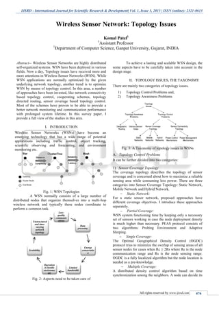 Wireless Sensor Network: Topology Issues | PDF