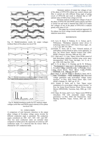 Analysis Approach for Five Phase Two-Level Voltage Source Inverter with PWM Technique for ...
