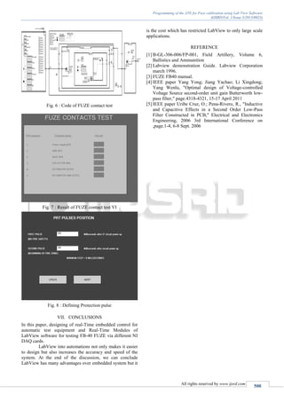 Programming of the ATE for Fuze calibration using Lab View Software | PDF