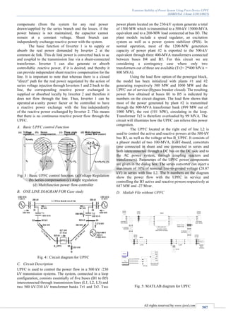 Transient Stability of Power System using Facts Device-UPFC | PDF | Power and Energy Industry ...