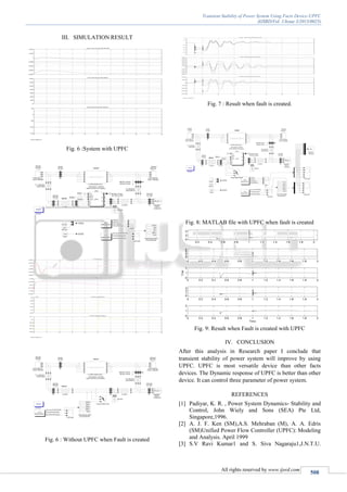 Transient Stability of Power System using Facts Device-UPFC | PDF | Power and Energy Industry ...