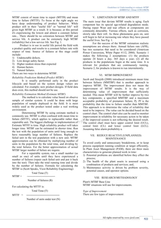 Guidelines to Understanding to estimate MTBF | PDF | Business | Business and Finance