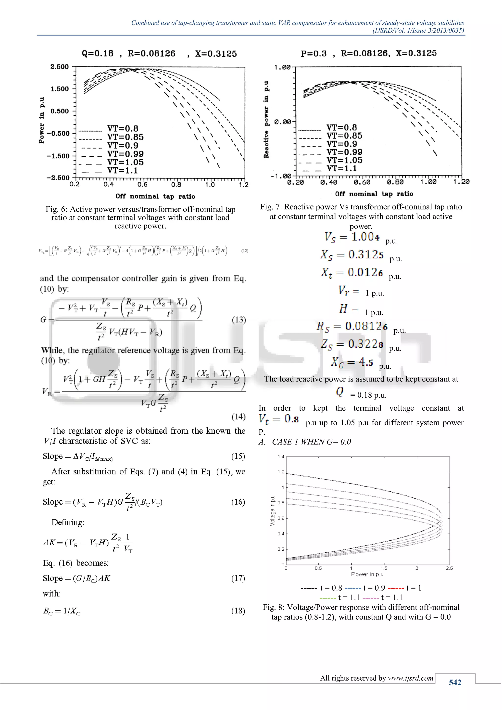 Combined use of tap-changing transformer and static VAR compensator for ...