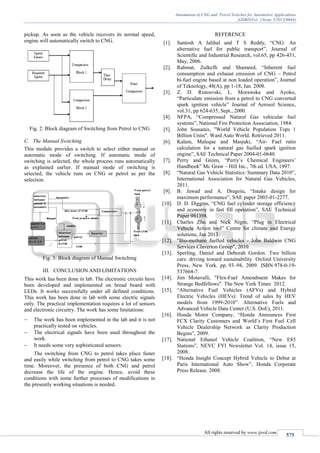 Automation of CNG and Petrol Switches for Automotive Applications | PDF