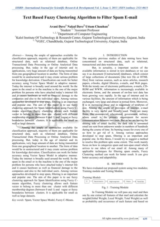 Text Based Fuzzy Clustering Algorithm to Filter Spam E-mail | PDF