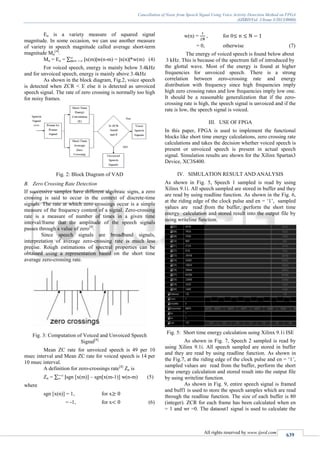 Cancellation of Noise from Speech Signal using Voice Activity Detection Method on FPGA | PDF