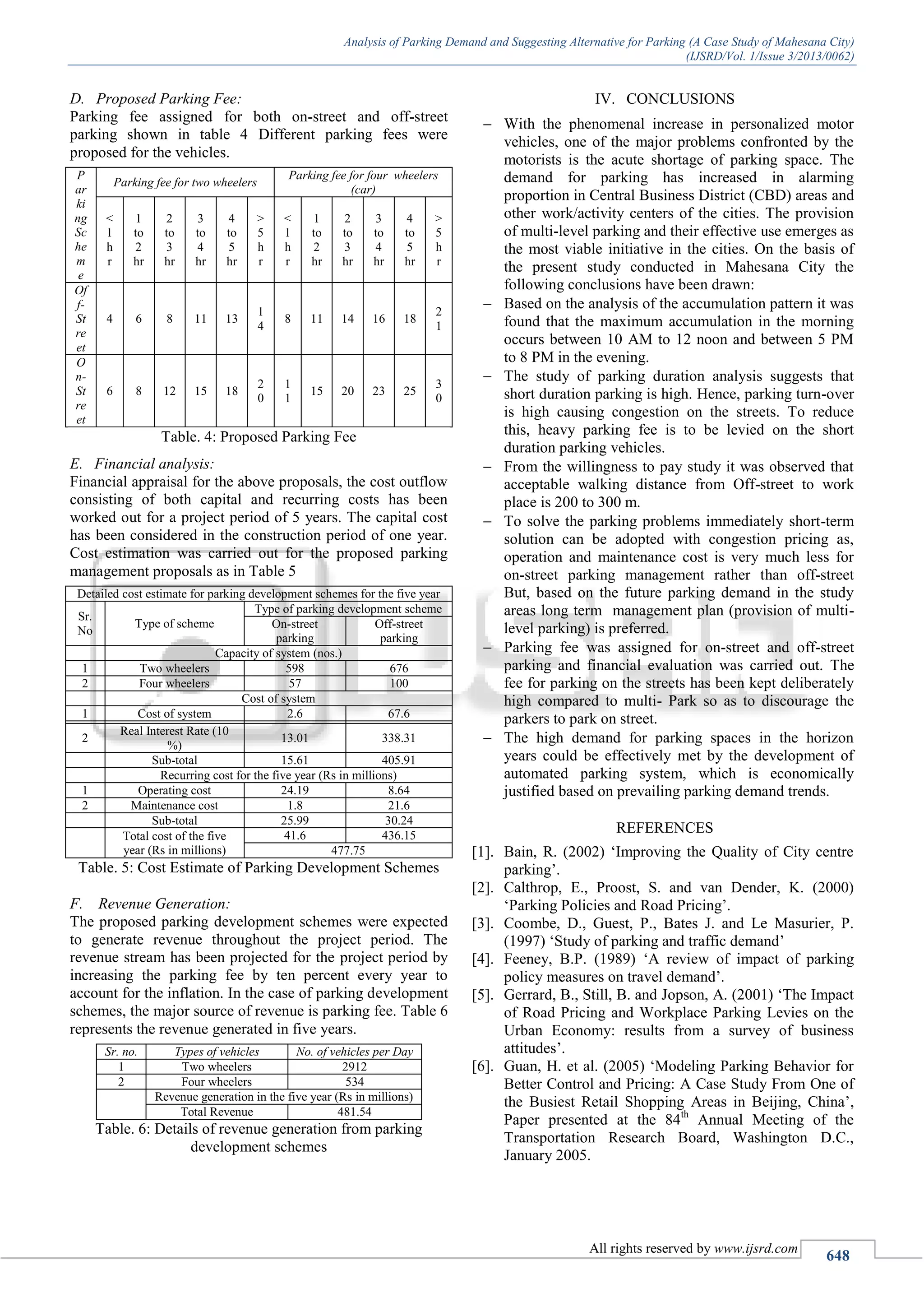 Analysis of Parking Demand and Suggesting Alternative for Parking (A ...