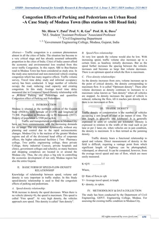 Congestion Effects of Parking and Pedestrians on Urban Road -A Case ...