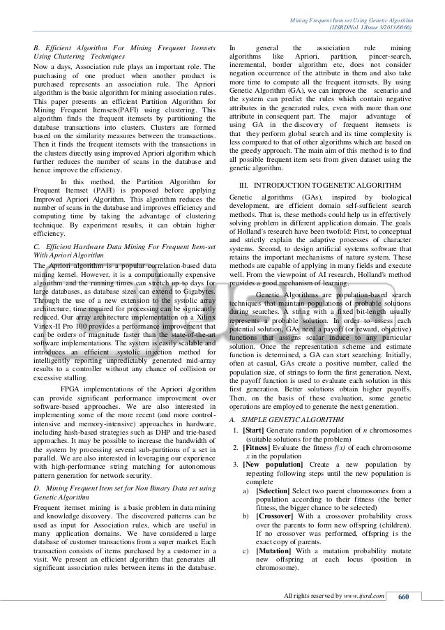 Mining Frequent Item set Using Genetic Algorithm