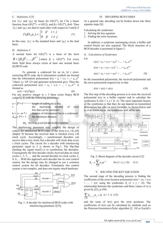 FPGA based BCH Decoder | PDF