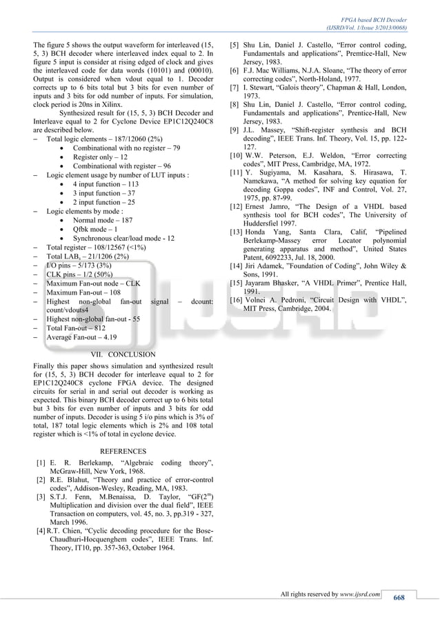 Fpga Based Bch Decoder Pdf Programming Languages Computing 4232