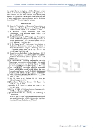 Hydrostatic Continuous Variable Power Transmission Drive for Two ...