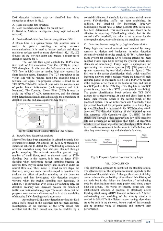 Review of Flooding Attack Detection in AODV Protocol for Mobile Ad-hoc Network | PDF