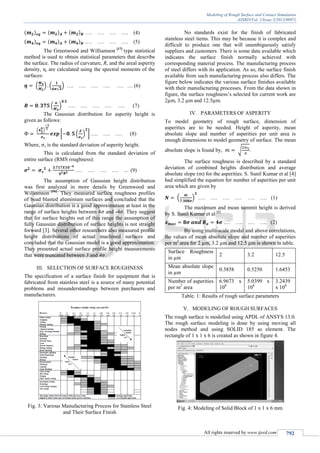 Modeling of Rough Surface and Contact Simulation | PDF | Physics | Science