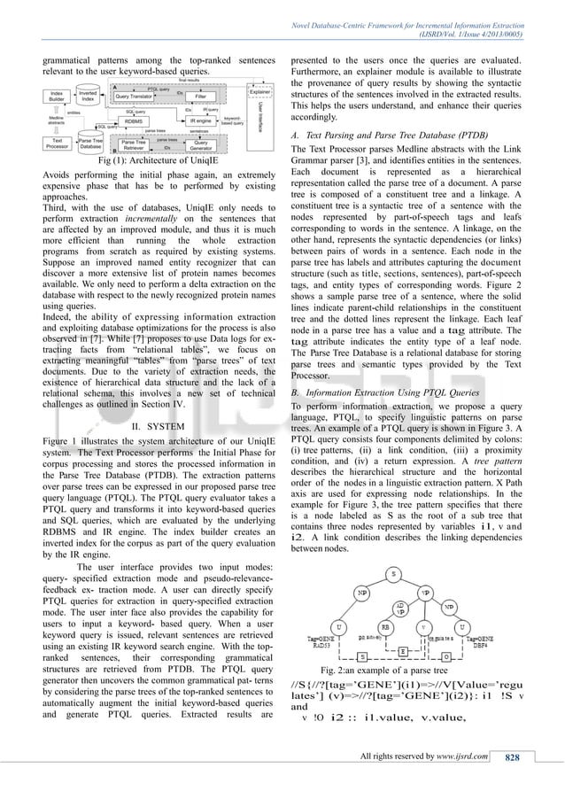 Novel Database Centric Framework For Incremental Information Extraction Pdf