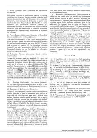 Novel Database-Centric Framework for Incremental Information Extraction | PDF