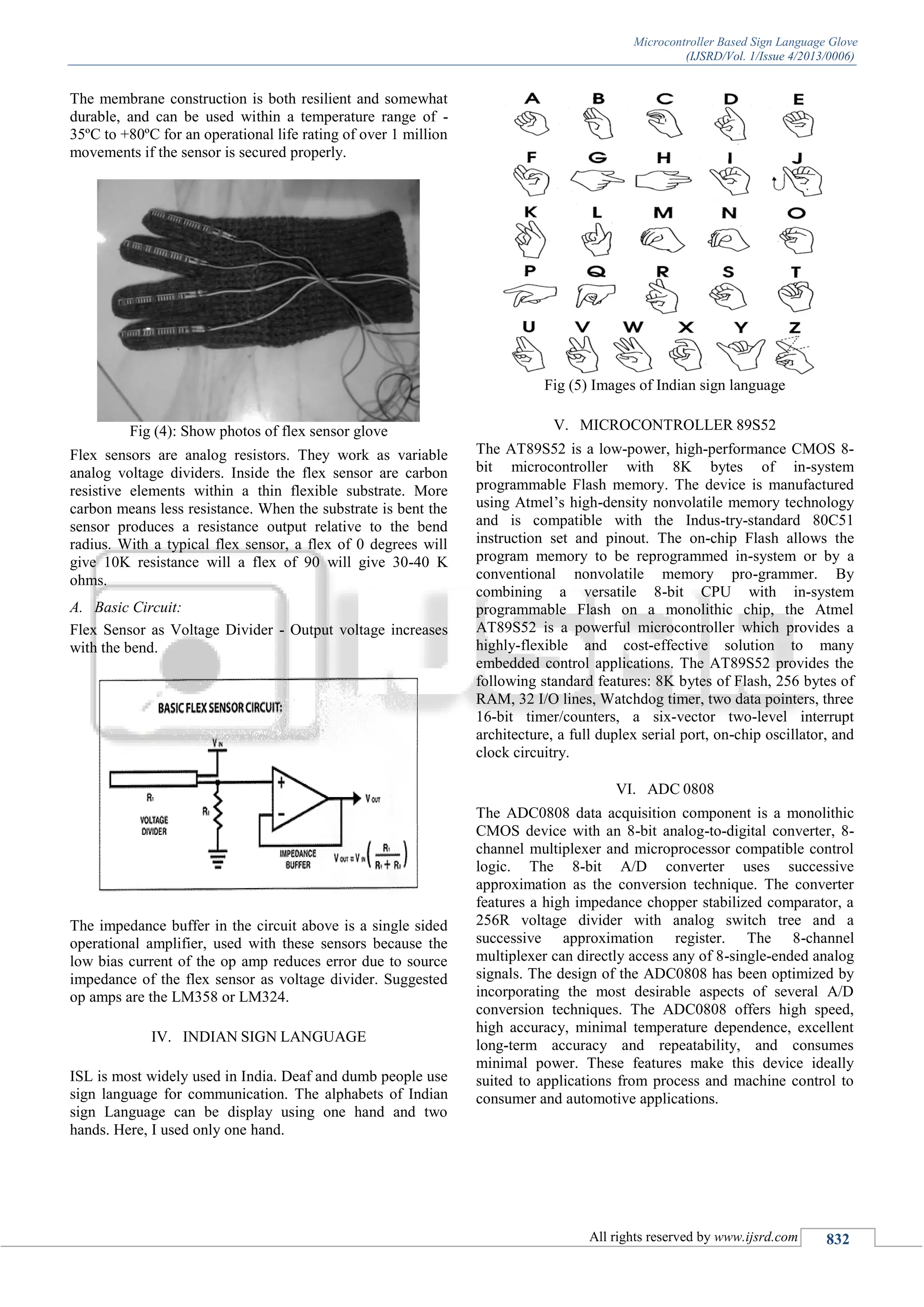Microcontroller Based Sign Language Glove | PDF | Computer Peripherals | Computing