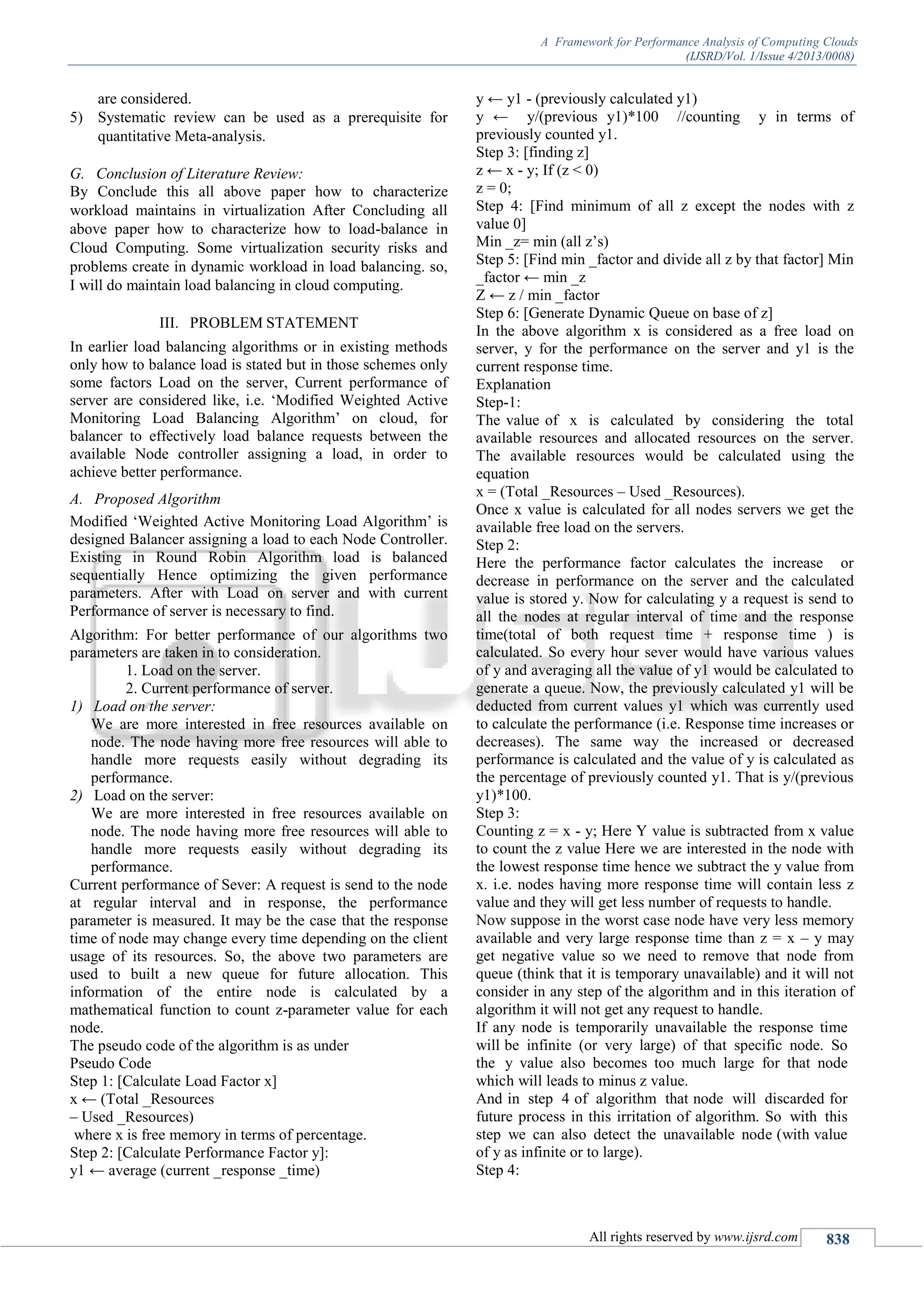 A Framework for Performance Analysis of Computing Clouds | PDF