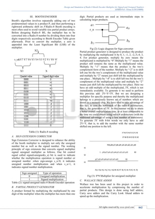 Design and Simulation of Radix-8 Booth Encoder Multiplier for Signed and Unsigned Numbers | PDF