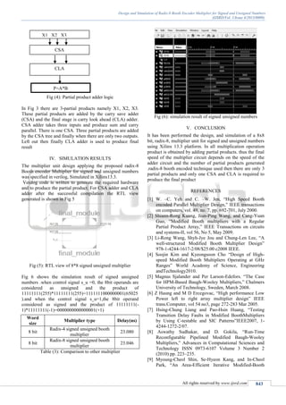 Design and Simulation of Radix-8 Booth Encoder Multiplier for Signed ...