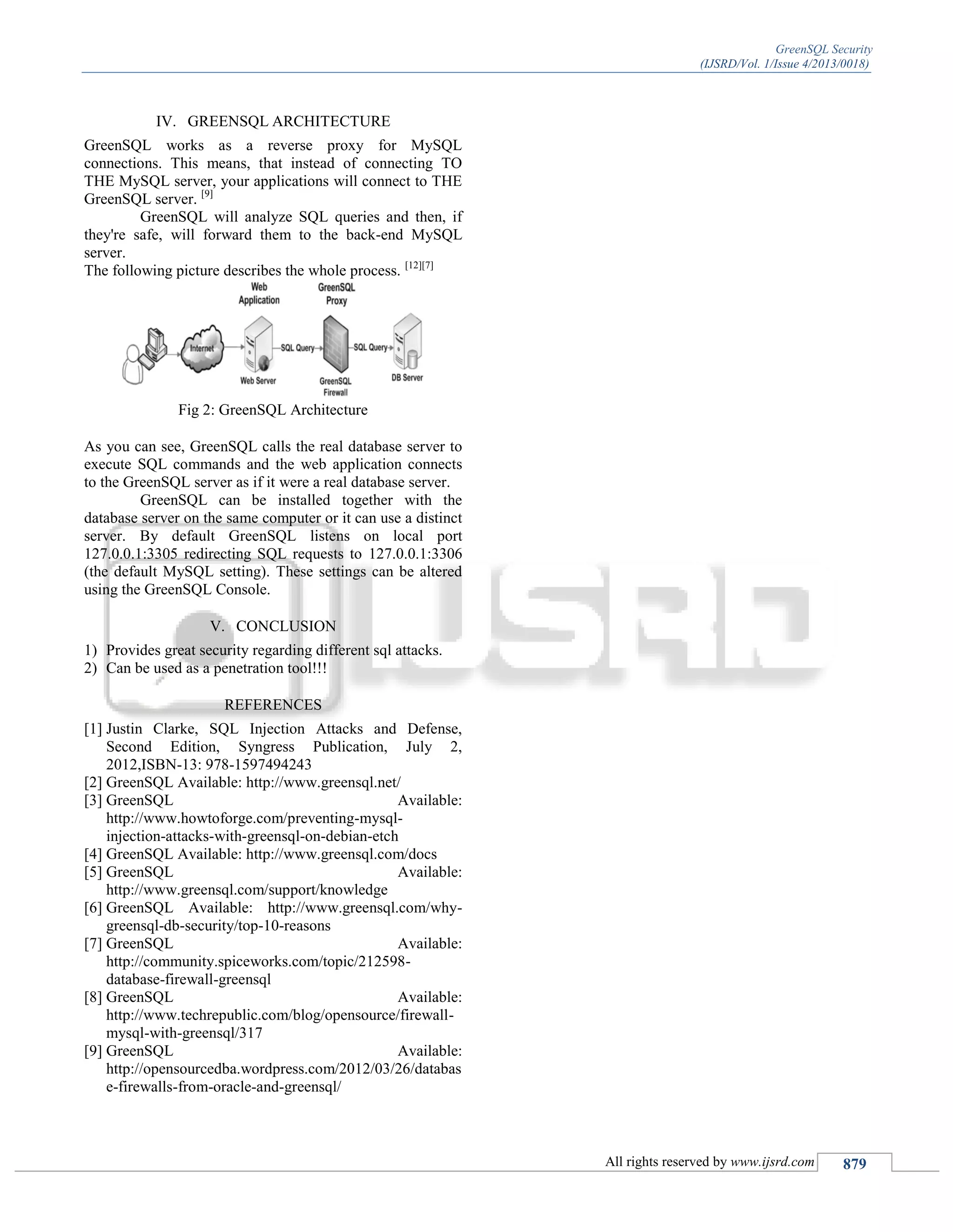 GreenSQL Security | PDF