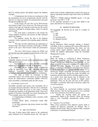 GreenSQL Security | PDF