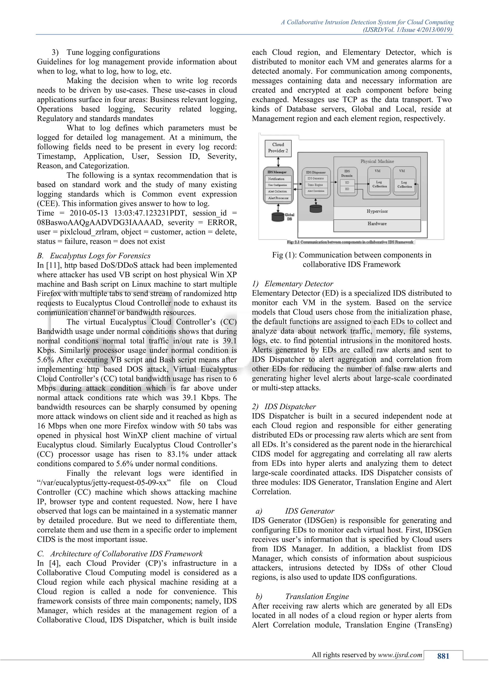 A Collaborative Intrusion Detection System for Cloud Computing | PDF