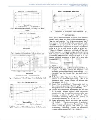 Performance and emission analysis of four stroke twin spark single ...