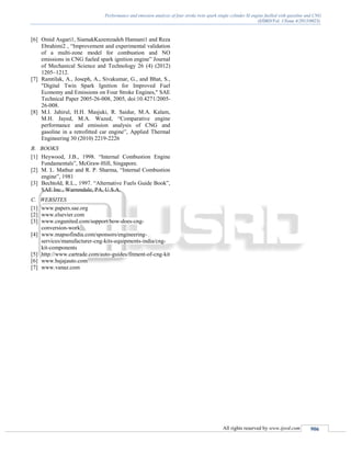 Performance and emission analysis of four stroke twin spark single ...