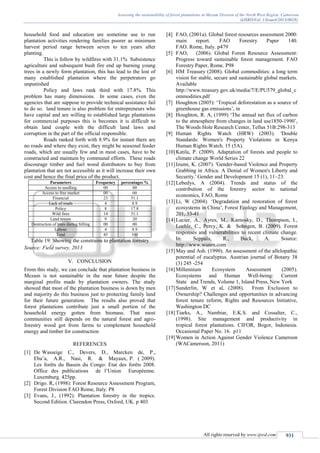 Assessing the sustainability of forest plantations in Mezam Division of ...