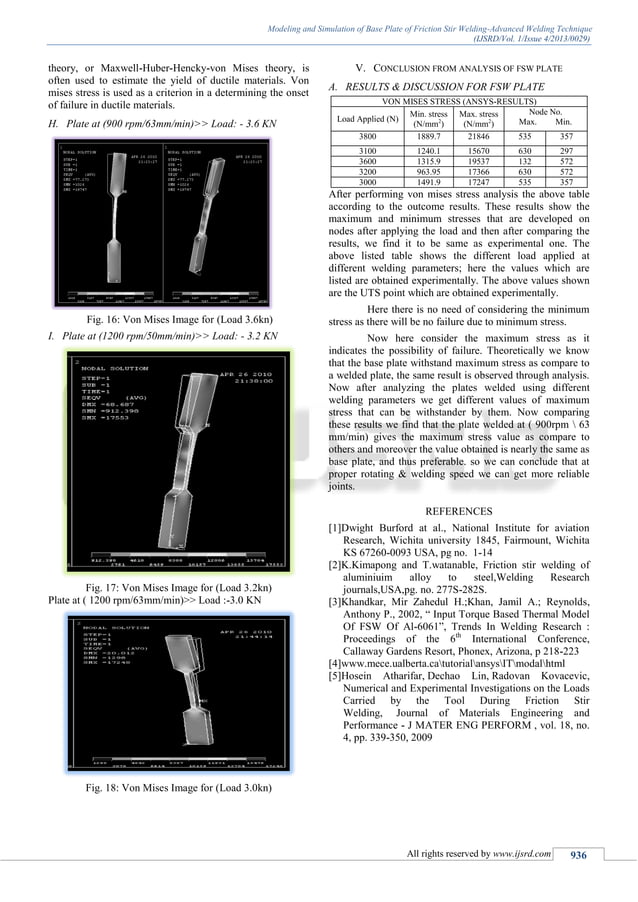 Modeling and Simulation of Base Plate of Friction Stir Welding-Advanced Welding Technique | PDF
