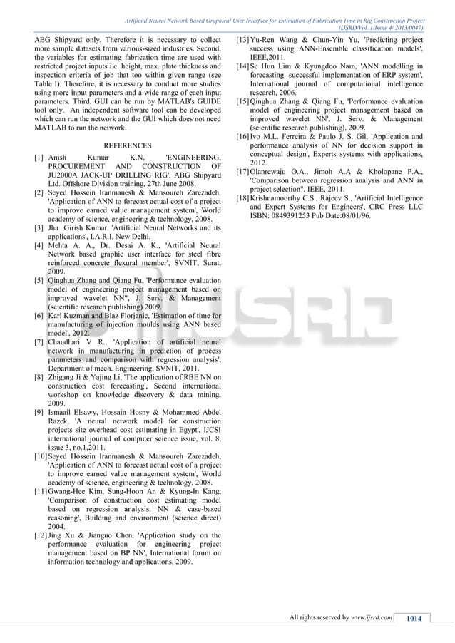 Artificial Neural Network Based Graphical User Interface for Estimation of Fabrication Time in ...