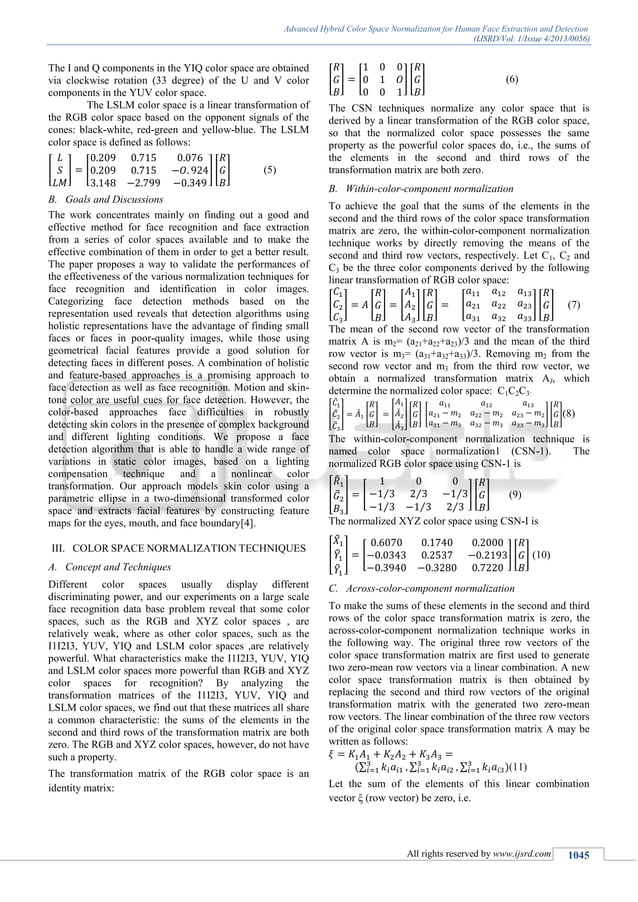 Advanced Hybrid Color Space Normalization For Human Face Extraction And