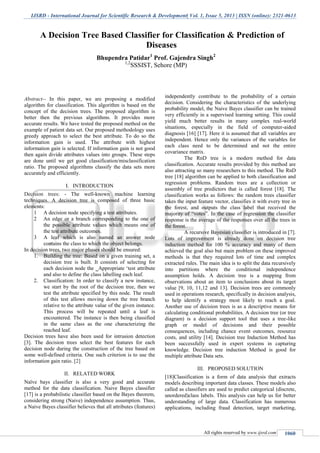 A Decision Tree Based Classifier for Classification & Prediction of Diseases | PDF | Computer ...