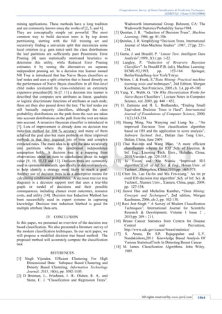 Comprehensive Survey of Data Classification & Prediction Techniques | PDF