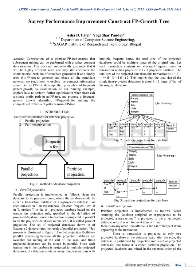 Survey Performance Improvement Construct FP-Growth Tree | PDF