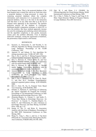 Survey Performance Improvement Construct FP-Growth Tree | PDF