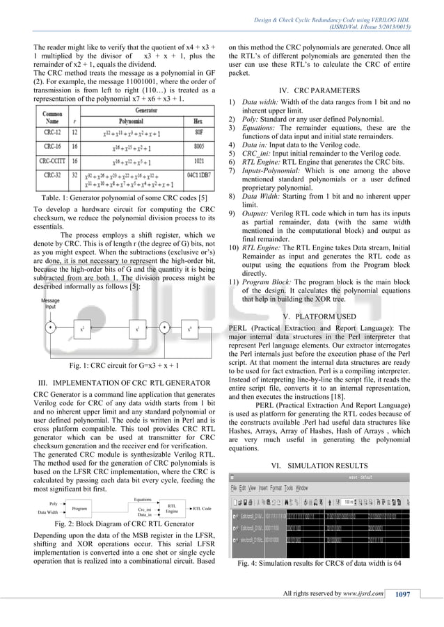 Design & Check Cyclic Redundancy Code using VERILOG HDL | PDF | Computing | Technology & Computing