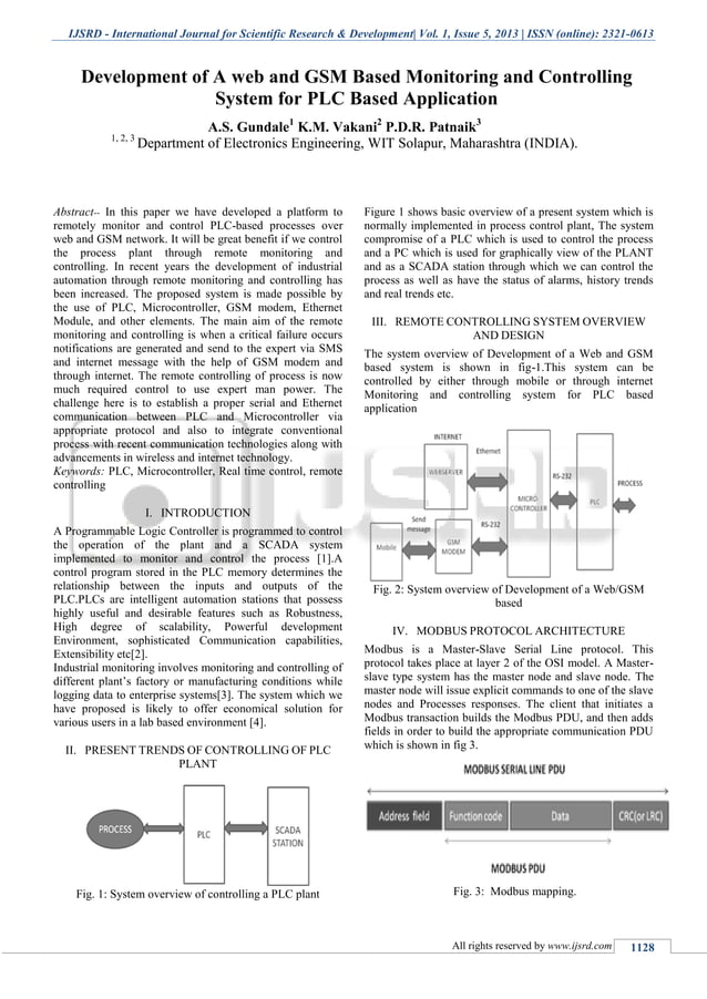 Development of A web and GSM Based Monitoring and Controlling System for PLC Based Application | PDF