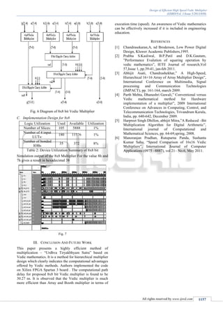 Design of Efficient High Speed Vedic Multiplier | PDF