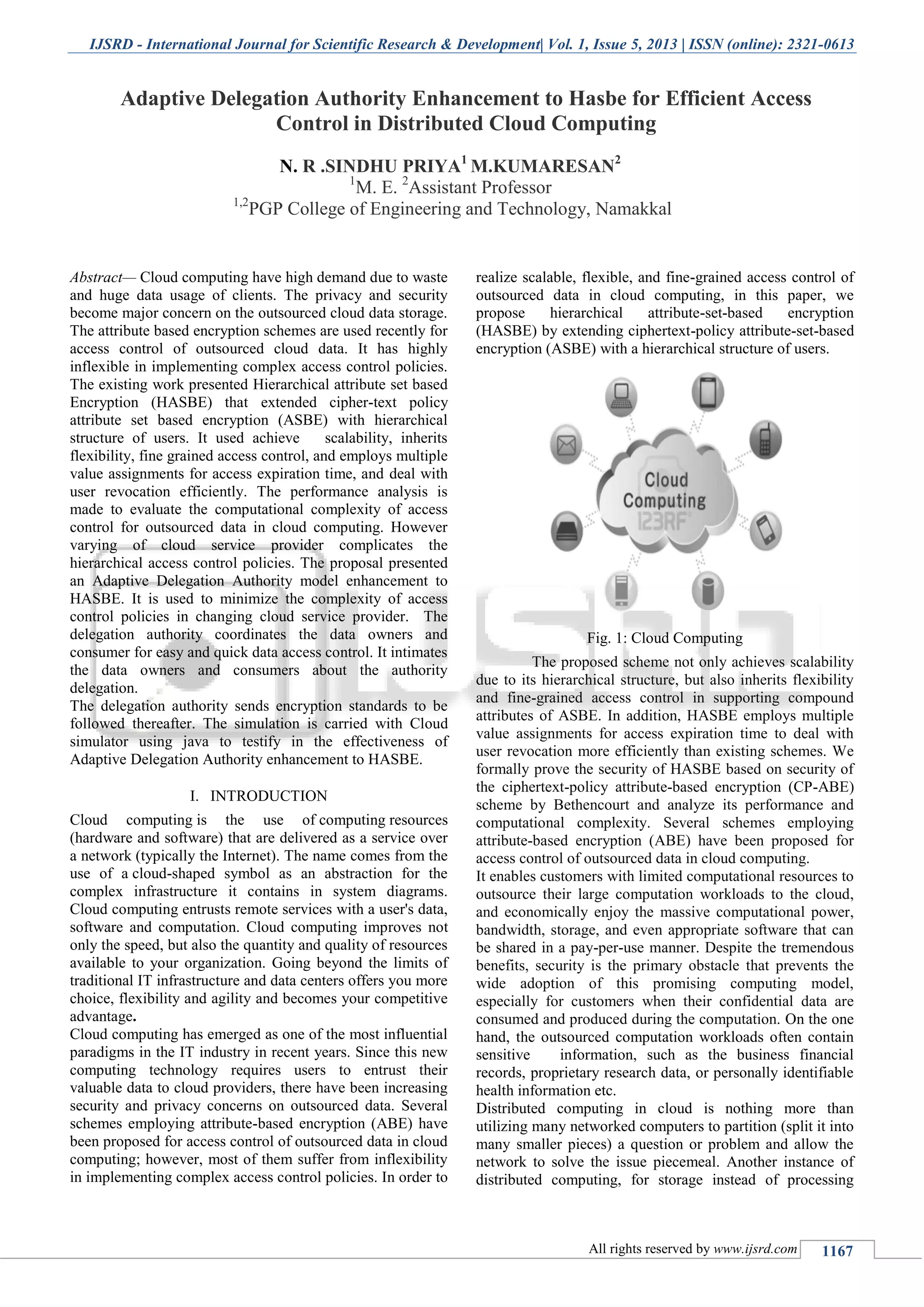 Adaptive Delegation Authority Enhancement to Hasbe for Efficient Access Control in Distributed ...