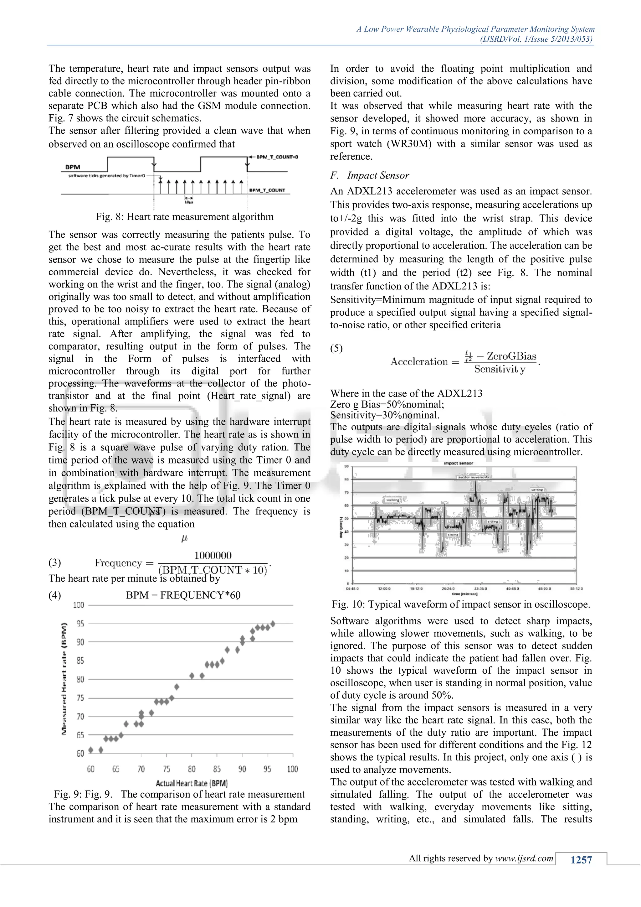 A Low Power Wearable Physiological Parameter Monitoring System | PDF