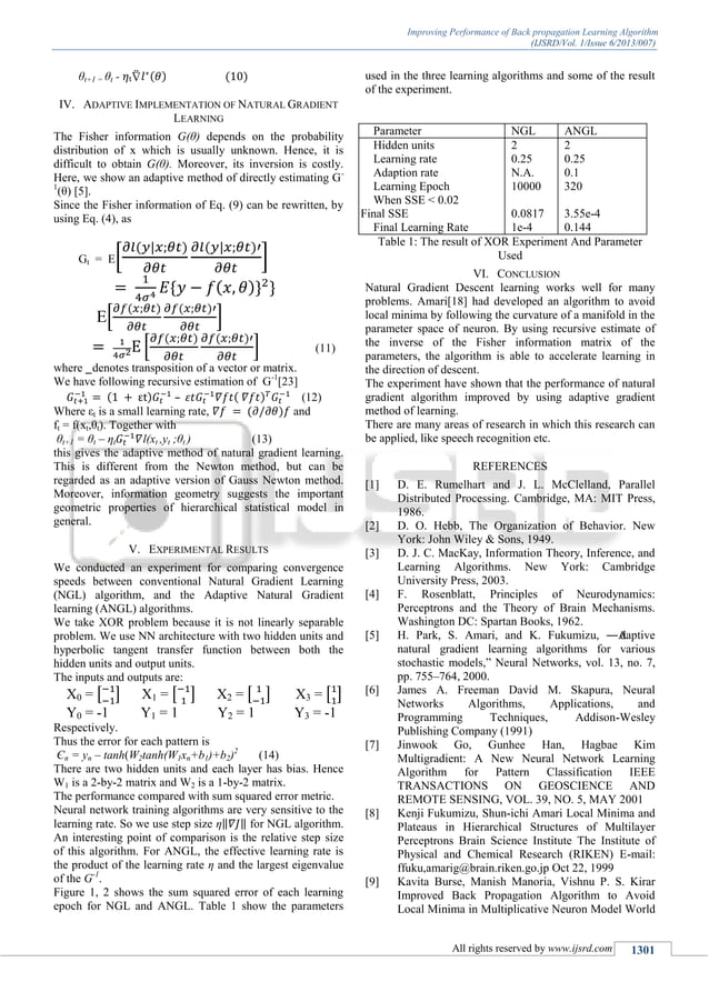 Improving Performance Of Back Propagation Learning Algorithm Pdf