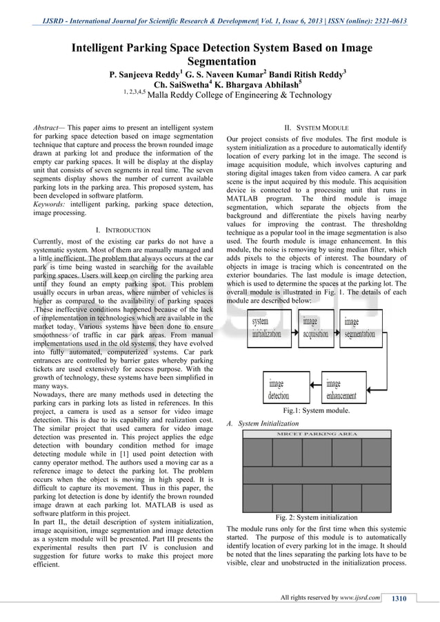 Intelligent Parking Space Detection System Based On Image Segmentation