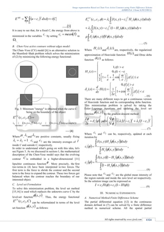 Image segmentation Based on Chan-Vese Active Contours using Finite Difference Scheme | PDF