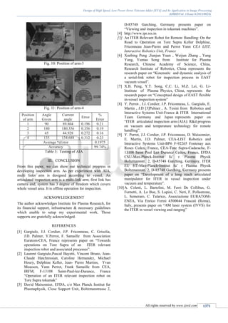 Design & Development of Articulated Inspection ARM for in House ...